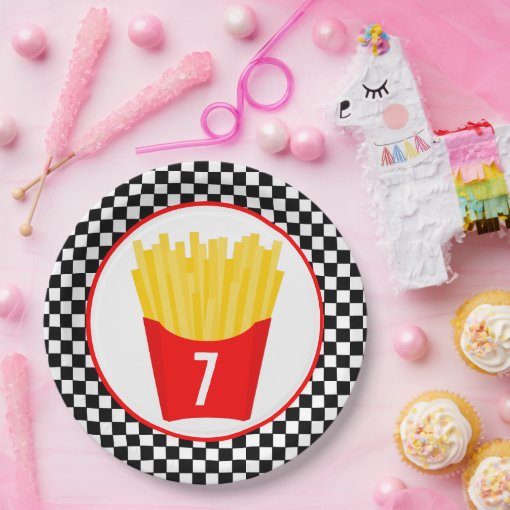 French Fry Birthday Party Paper Plates | Zazzle