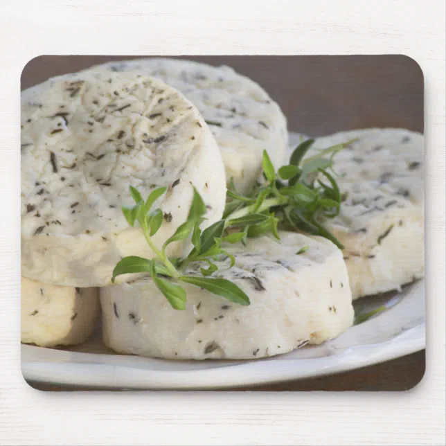 French goat cheese - chevre - with herbs on a mouse pad | Zazzle