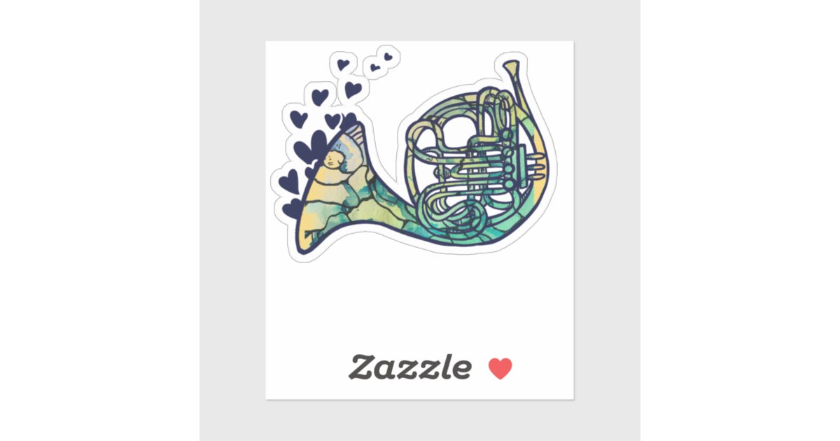 French Horn Band Class Sticker | Zazzle