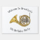French horn cartoon illustration sign | Zazzle