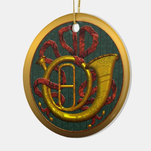 French Horn Michigan State Christmas Ornament | Zazzle