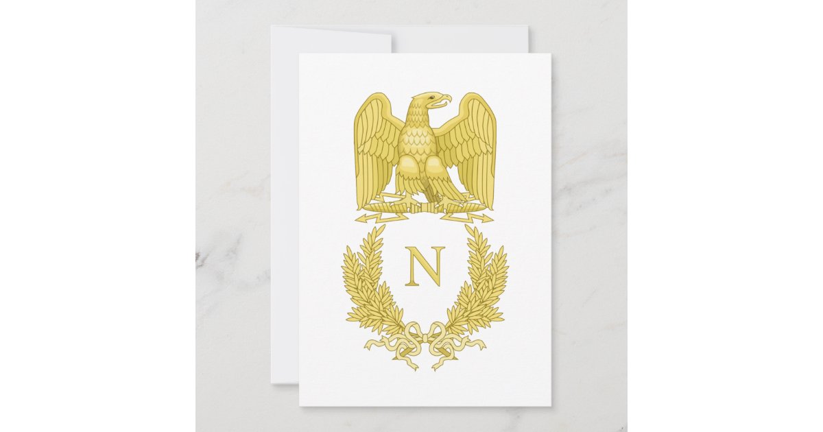 French Imperial Emblem Napoleon I invitation card | Zazzle