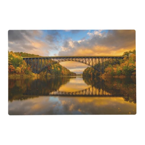 French King Bridge in Fall Placemat | Zazzle