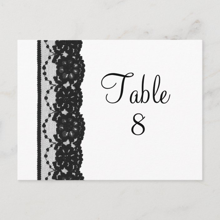 French Lace Table Numer Postcard (white) | Zazzle.com