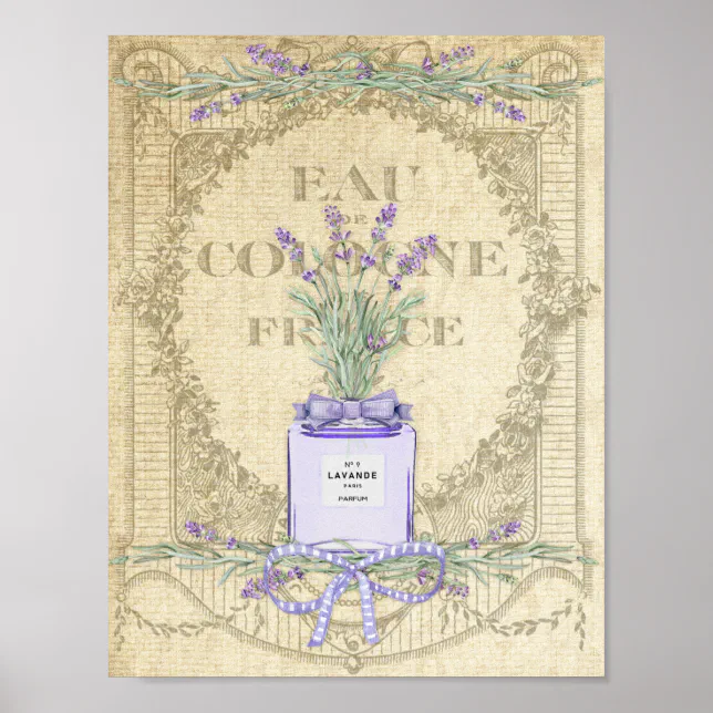 French Lavender Perfume Bottle Poster | Zazzle