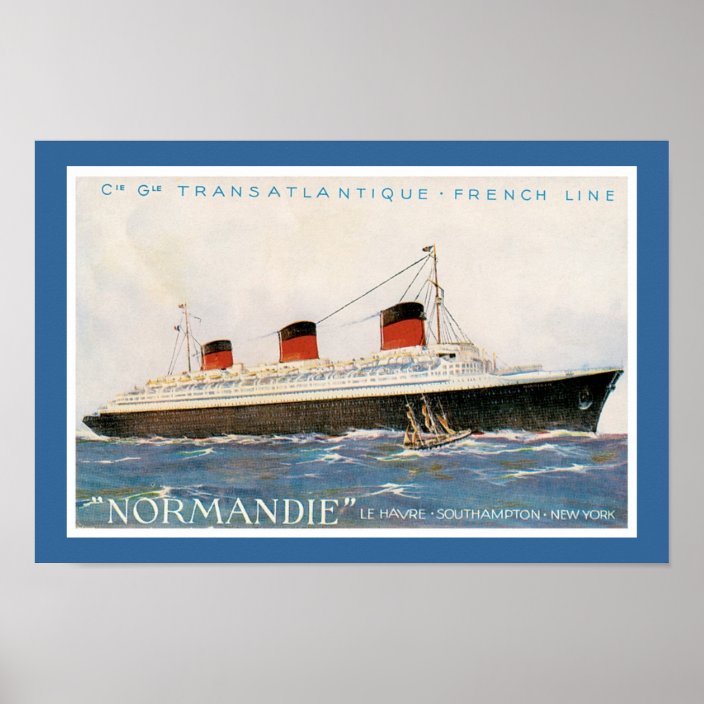 French Line's Normandie Poster | Zazzle.com