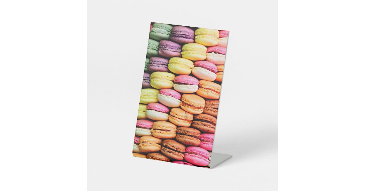 French macaron pedestal sign | Zazzle