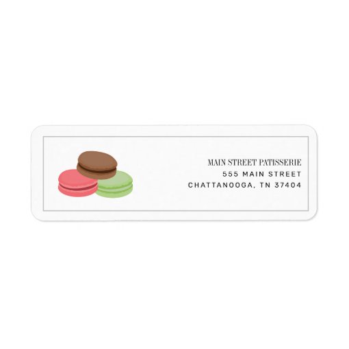 French Macarons Bakery Patisserie Business Label | Zazzle