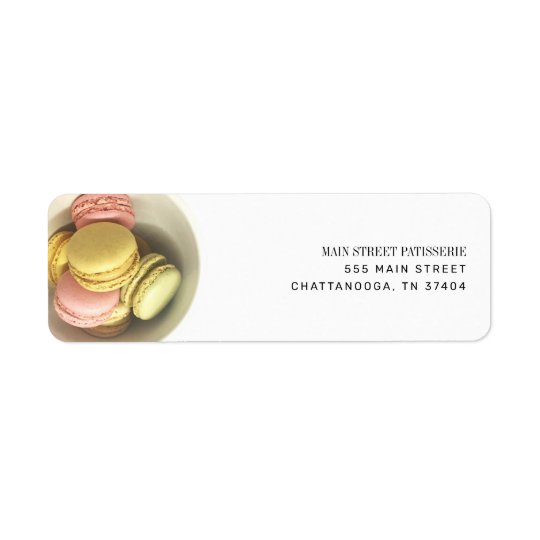 French Macarons Bowl Bakery Patisserie Business Label | Zazzle.com