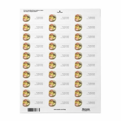 French Macarons Bowl Bakery Patisserie Business Label | Zazzle
