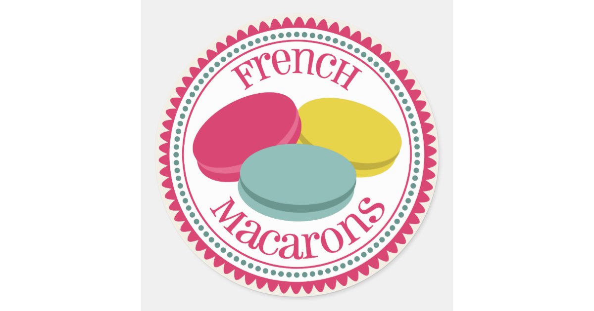 French Macarons Envelope Seal Sticker | Zazzle