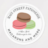 French Macarons Food Business Restaurant Labels | Zazzle