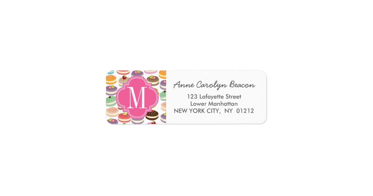 French Macarons Personalized Label | Zazzle