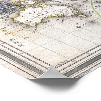 French Map of Australia and Polynesia Poster | Zazzle