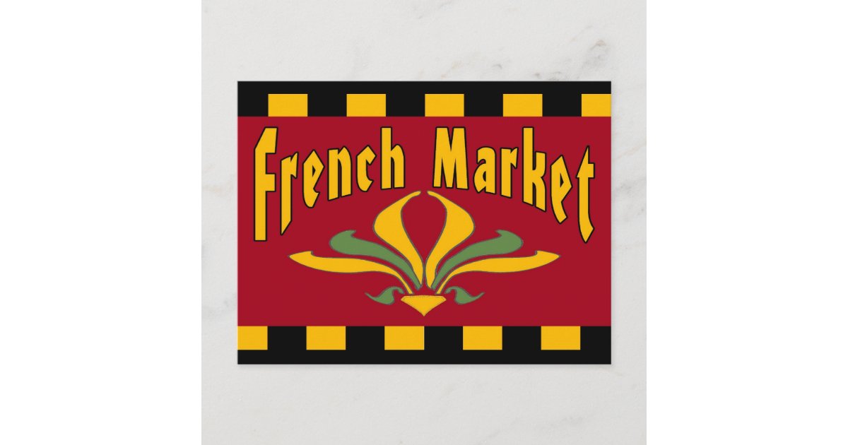 French MArket Postcard | Zazzle
