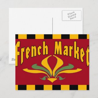 French Market Sign Postcard | Zazzle