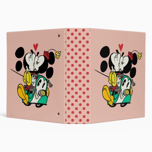 French Mickey | Mickey and Minnie Kissing 3 Ring Binder | Zazzle