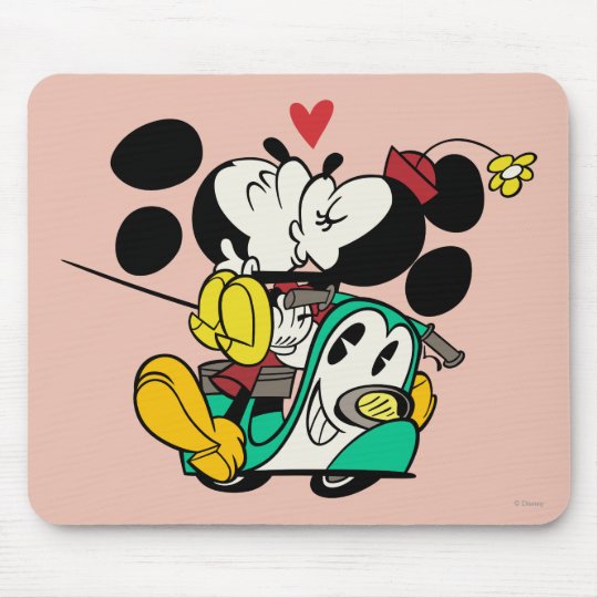 French Mickey | Mickey and Minnie Kissing Mouse Pad | Zazzle.com