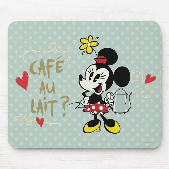 French Minnie | Café au Lait? Mouse Pad | Zazzle