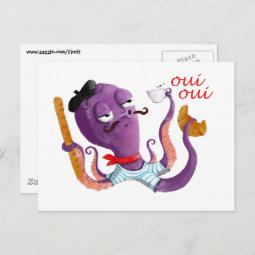 French Octopus Postcard | Zazzle