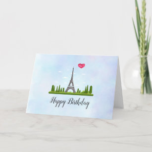 Paris Birthday Cards | Zazzle