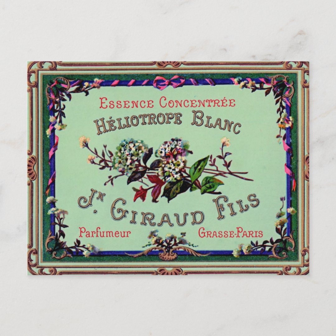 French Perfume Label PostCard | Zazzle