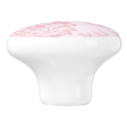 French Pink Toile de Juoy Vintage Pattern Ceramic Knob | Zazzle