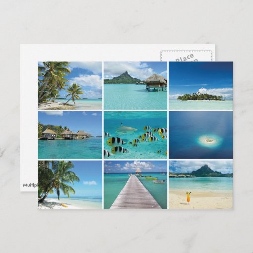 French Polynesia collage postcard | Zazzle