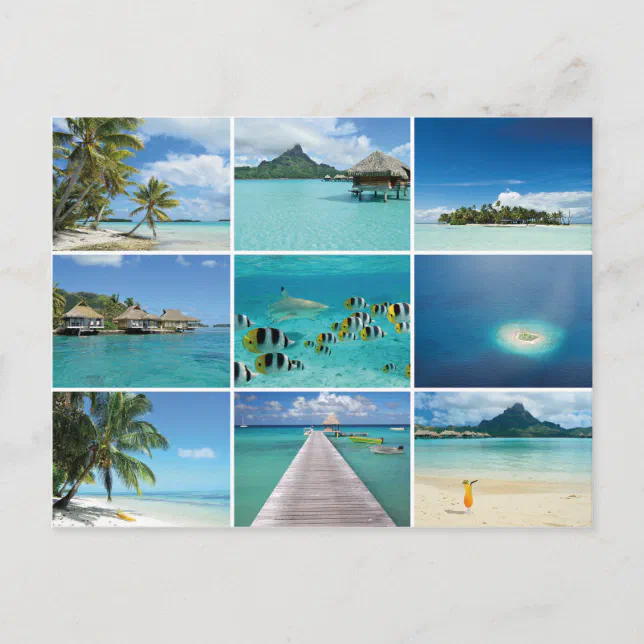 French Polynesia collage postcard | Zazzle