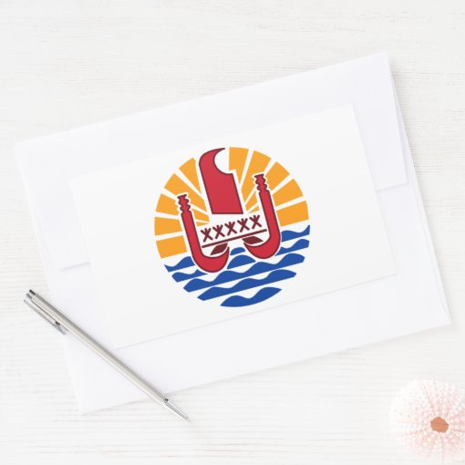 French Polynesia Flag, Drapeau Polynésie Française Rectangular Sticker ...