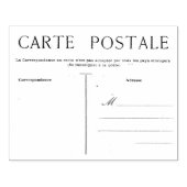French Postcard Carte Postale Blank Template Craft Rubber Stamp | Zazzle