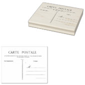 French Postcard Carte Postale Blank Template Rubber Stamp | Zazzle