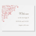 French Regency Pink Fleur de Lis Wedding Welcome Foam Board | Zazzle