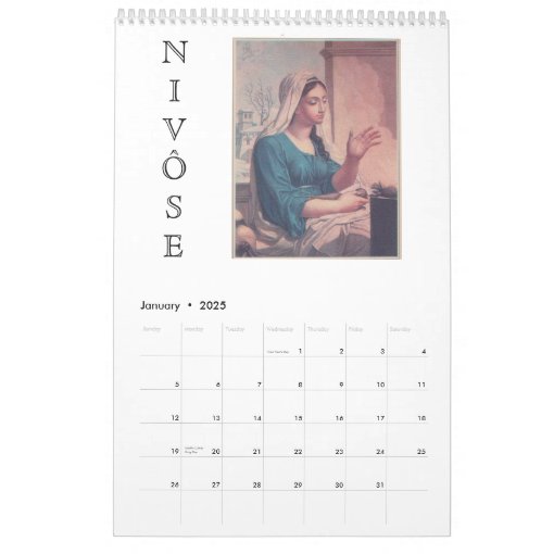 French Revolutionary Calendar for 2018 | Zazzle