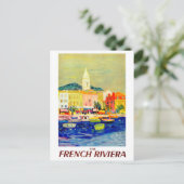 French riviera, France, painting, art, vintage Postcard | Zazzle