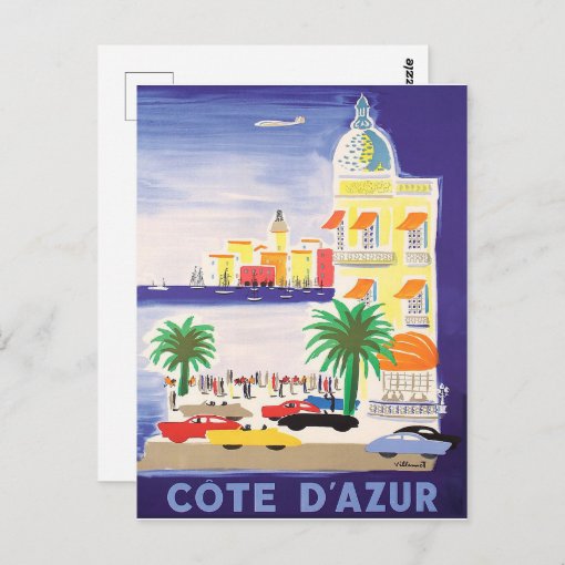 French riviera postcard | Zazzle