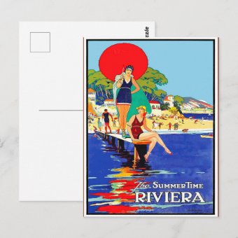 French Riviera, Swimmer Girls Postcard | Zazzle
