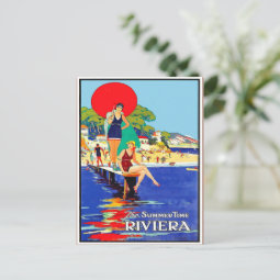 French Riviera, Swimmer Girls Postcard | Zazzle