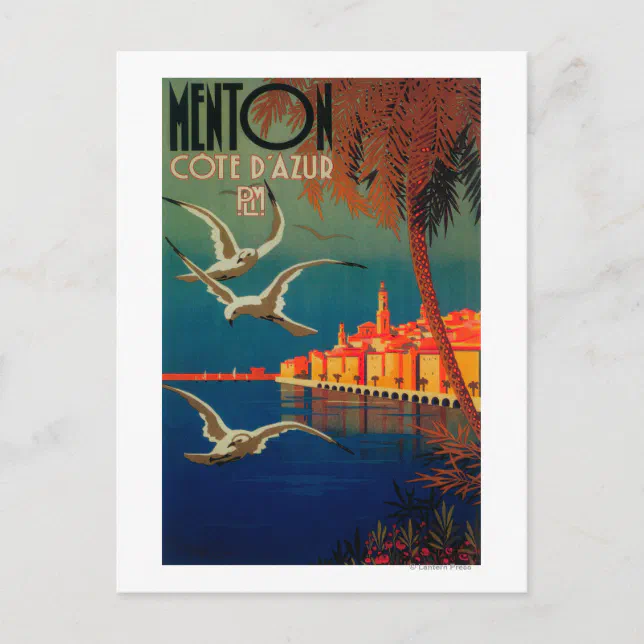 French Riviera Travel Poster # 1 Postcard | Zazzle