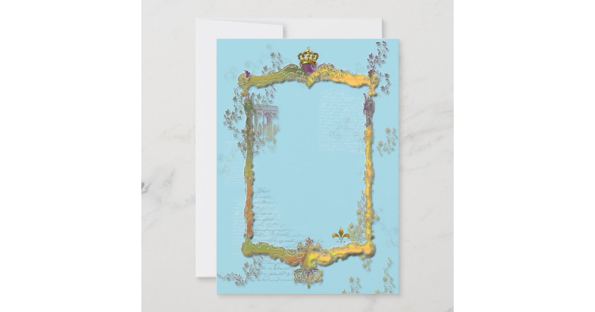 French Rococo Royal Invitation | Zazzle