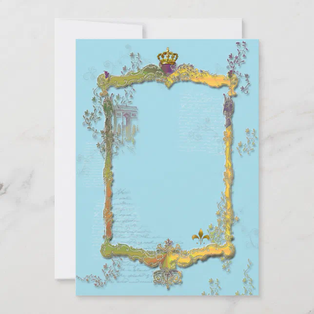 French Rococo Royal Invitation | Zazzle