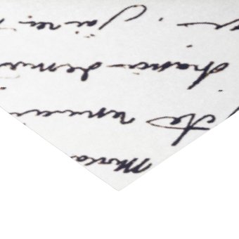 French Script Napoleon Vintage Letter Tissue Paper | Zazzle