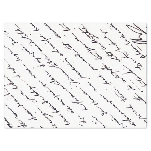 French Script Napoleon Vintage Letter Tissue Paper | Zazzle