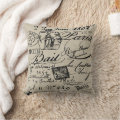 French Script Pillow | Zazzle