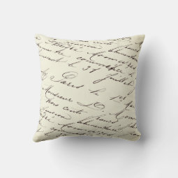 French Script Pillow | Zazzle