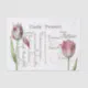 French Script Postcard Pink Tulip Flower Decoupage Tissue Paper | Zazzle