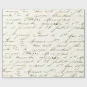 French Script Vintage Decoupage Wrapping Paper | Zazzle