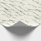French Script Vintage Decoupage Wrapping Paper | Zazzle