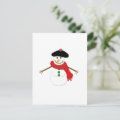 French Snowman Postcard | Zazzle
