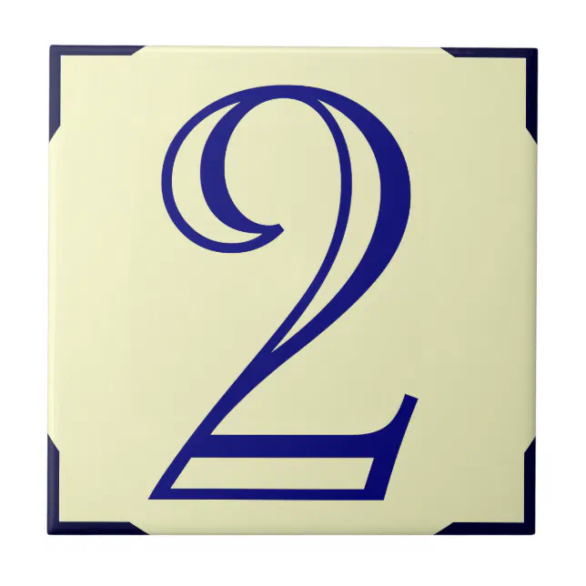 French Style House Numbers 2, edit text Ceramic Tile | Zazzle